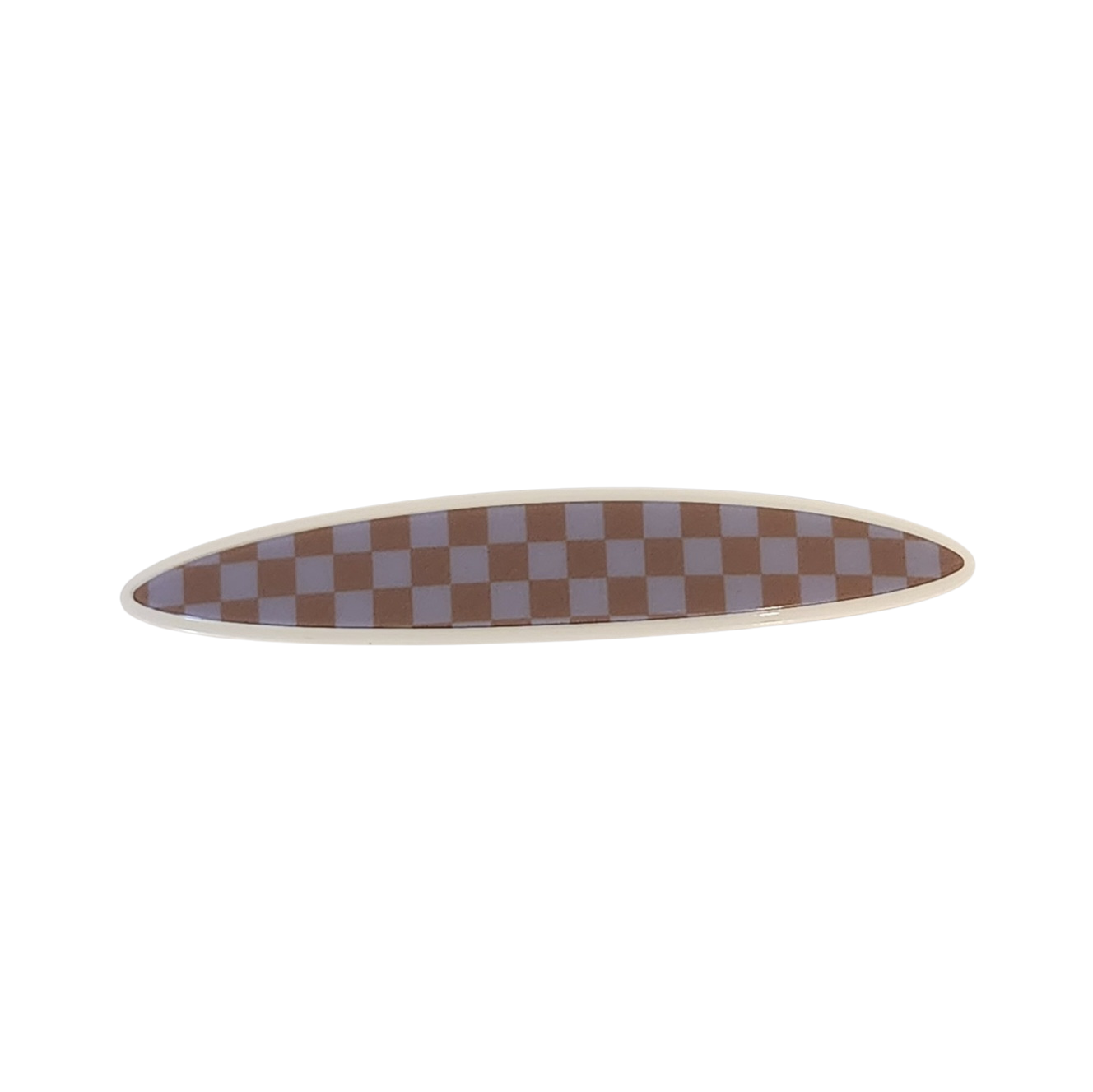 Maya Barrette Lilac and Brown Checker – Panache Design