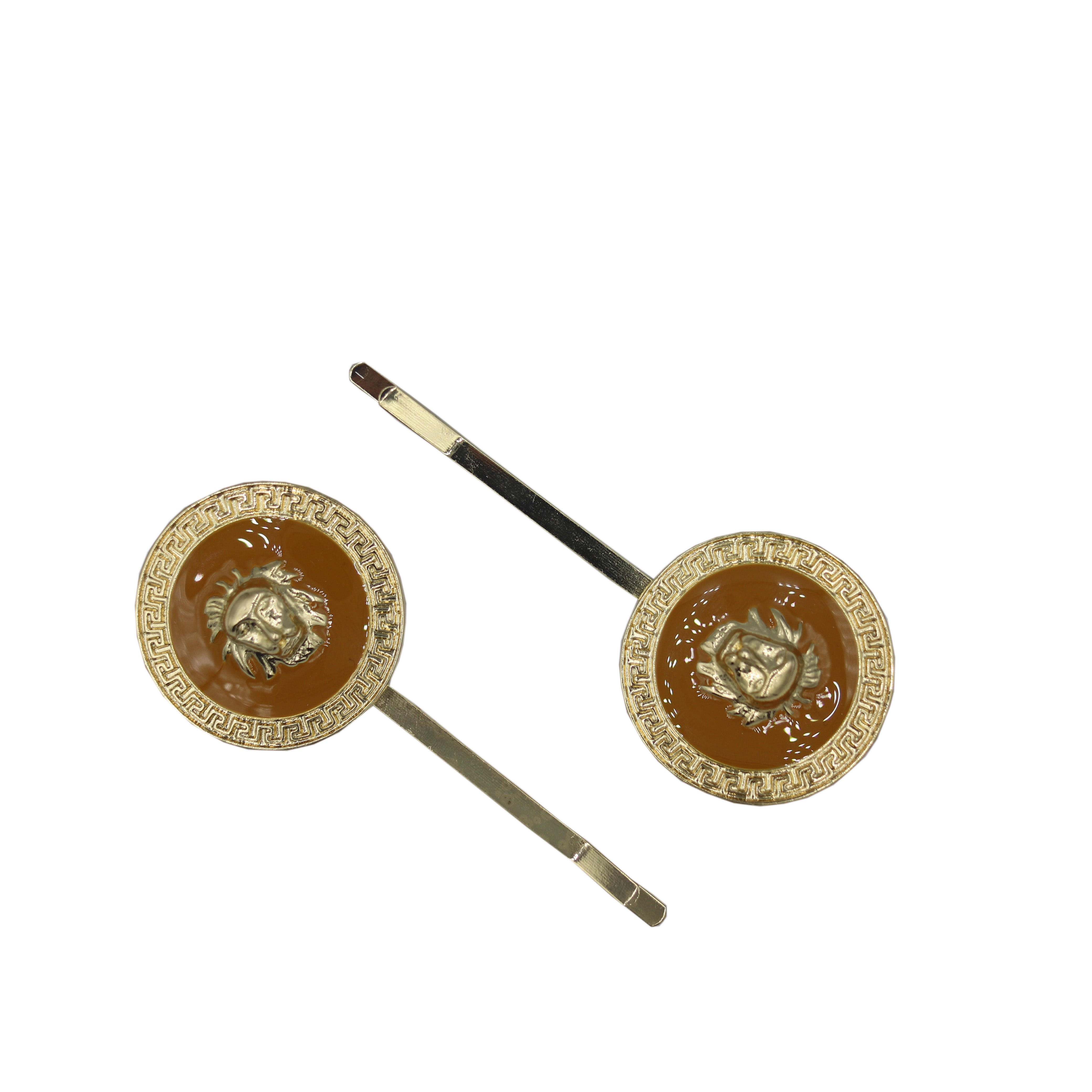 Tan Medallion Clips – Panache Design